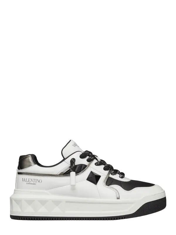 Valentino Garavani One Stud Xl Nappa Leather Sneakers - White