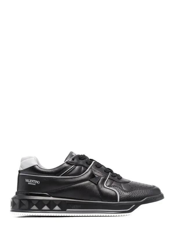 Valentino Garavani One Stud Nappa Leather Sneakers - Black