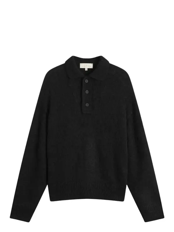 Studio Nicholson Long Sleeves With Bottons Polo - Black