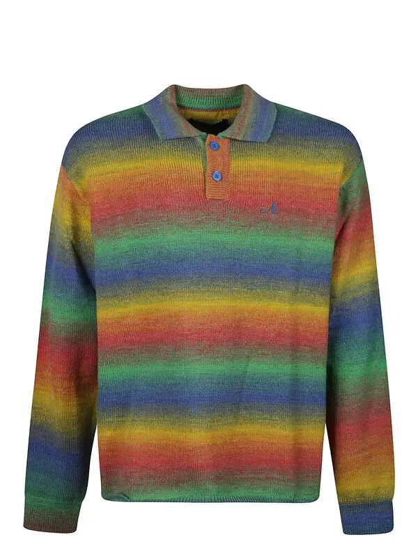 AWAKE NY Gradient Knit Polo - Multi