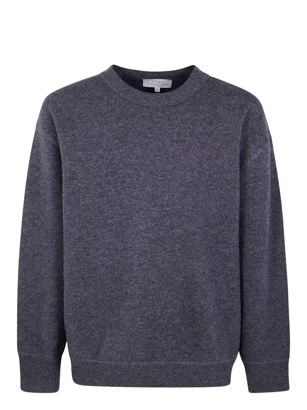 Studio Nicholson Crew Neck Long Sleeve Sweater - Grey