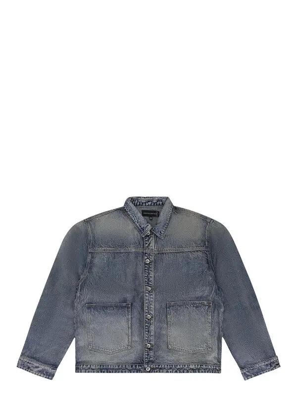 WHO DECIDES WAR BY EV BRAVADO Furor Waxed Denim Jacket - Blue