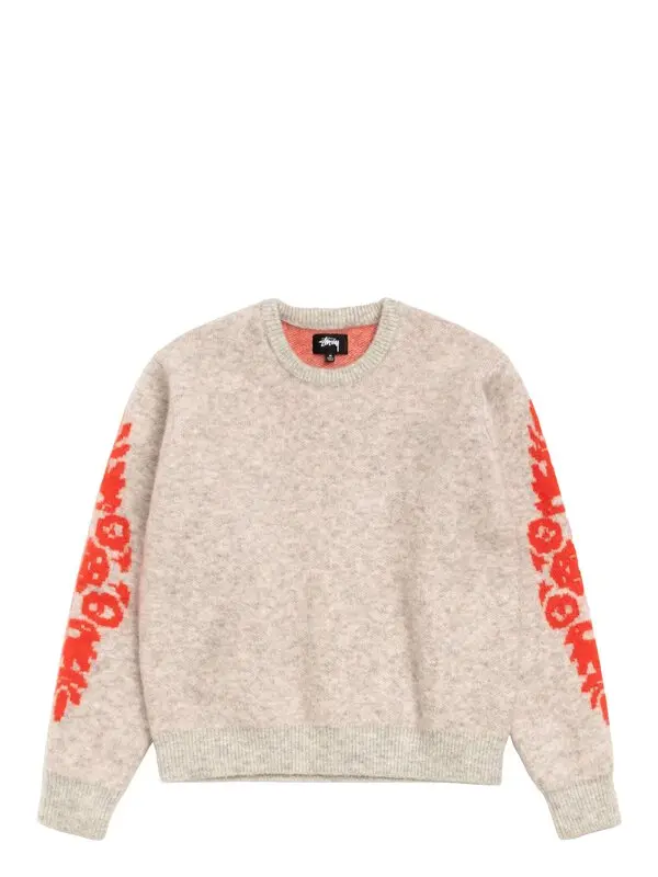 StÜssy Mohair Flower Sweater - Grey
