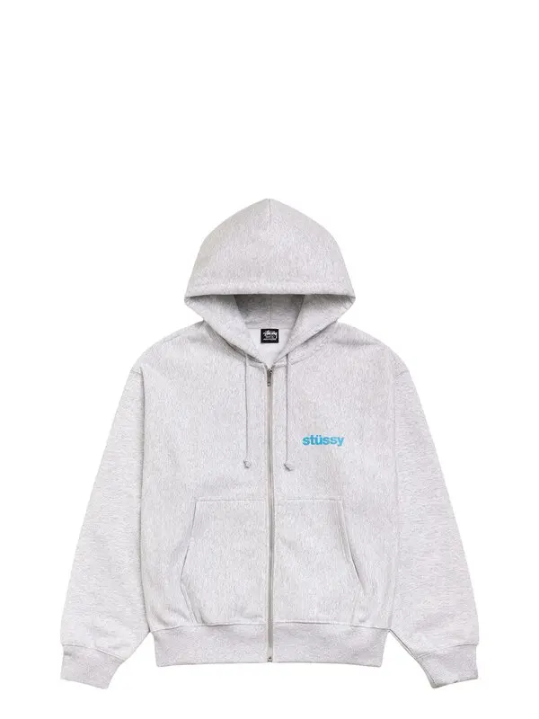 StÜssy Built Tough Zip Hoodie - Grey