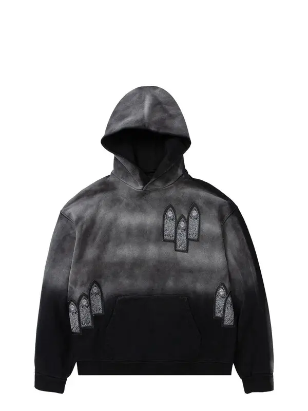 WHO DECIDES WAR Faded Hooded Pullover - Grey