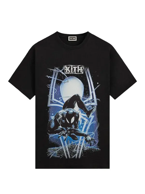 Kith X Marvel Symbiote Spiderman Vintage Tee - Black