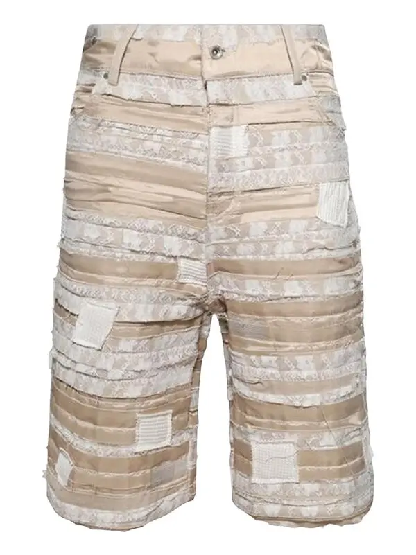 WHO DECIDES WAR BY EV BRAVADO Interwoven Shorts - Cream