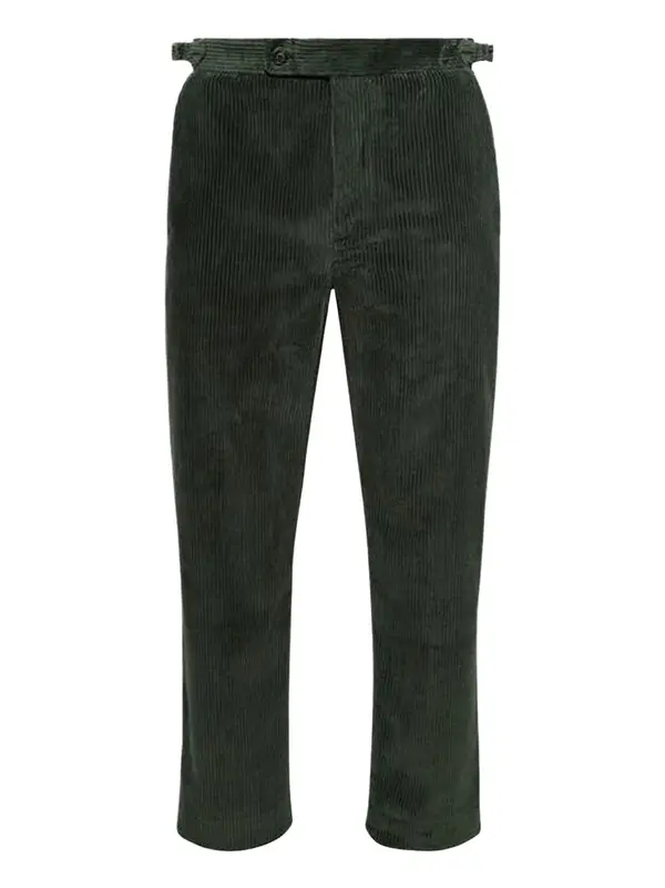 BODE Corduroy Side Buckle Trousers - Green