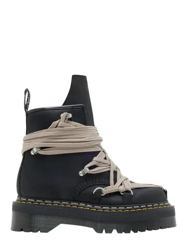 Rick Owens Dr. Martens X 1460 Quad Sole Megalace Boot - Black