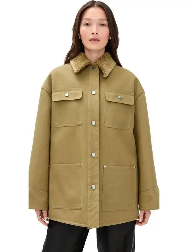 Nanushka Zonta Jacket - Yellow Khaki