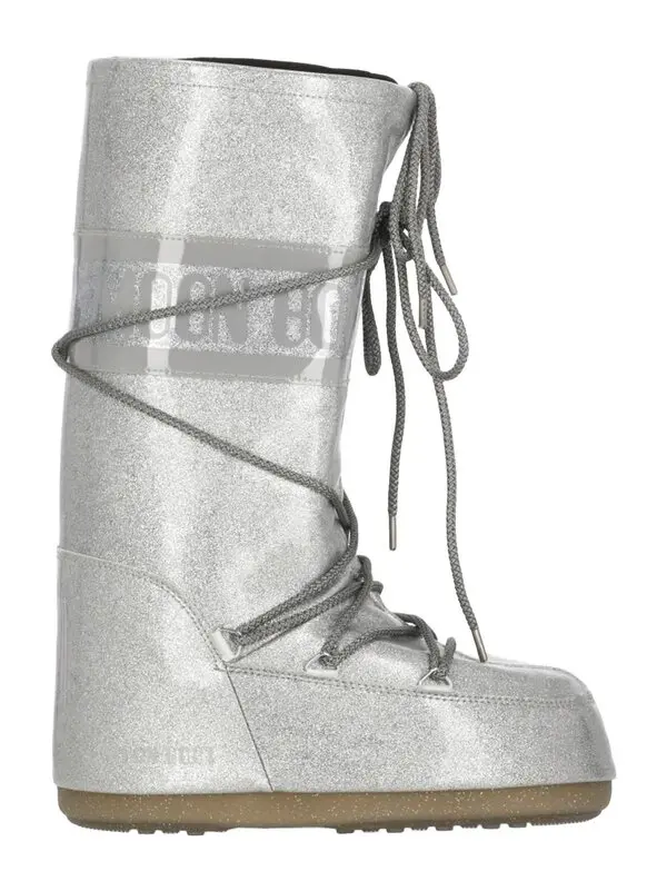 Moon Boot Lace-up Boots - Silver