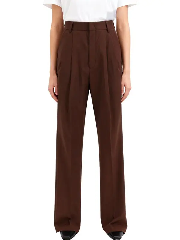 ARMARIUM Tailored Wide Leg Trousers - Brown
