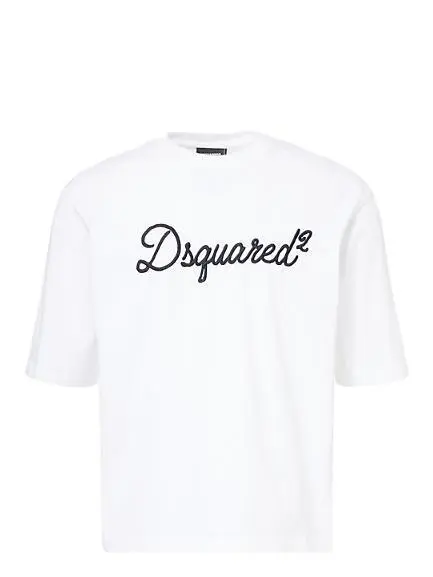 Dsquared2 Embroidered-logo Loose-fit T-shirt - White