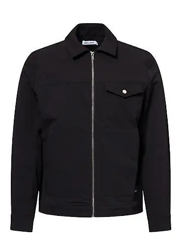 BELIER Traveller Zip-up Woven Overshirt - Black