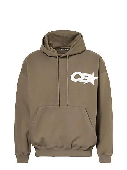 COLE BUXTON Star Racing Logo Cotton Hoody - Khaki