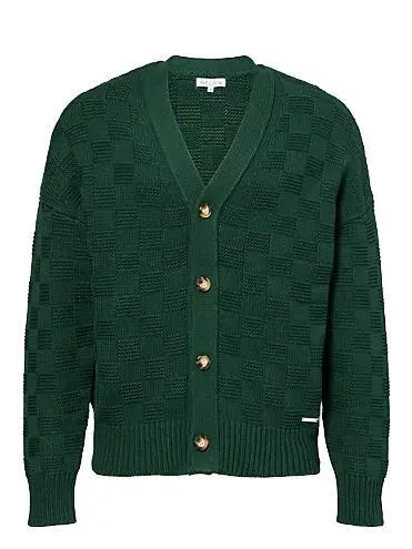 BELIER Basket-weave Knit Cotton-blend Cardigan - Rolex Green