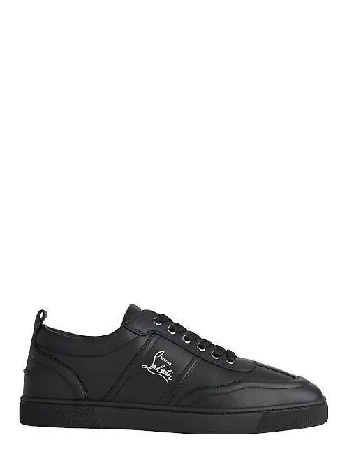 CHRISTIAN LOUBOUTIN Retero Flat Leather Trainers - Black