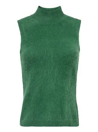 ME+EM Brushed High-neck Cashmere Vest - Eden Green