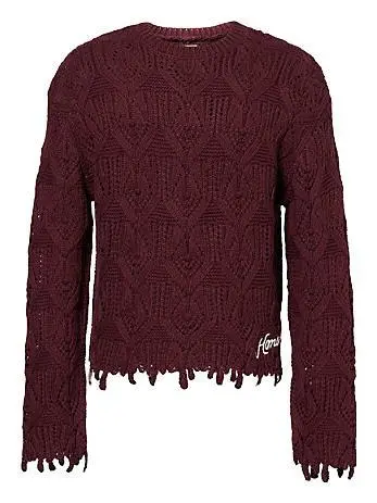 HONOR THE GIFT Cable-knit Cotton-blend Jumper - Berry