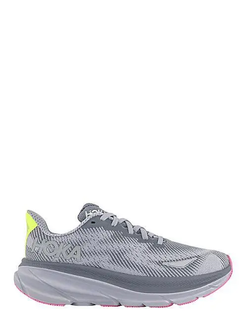 HOKA Clifton 9 Gtx Knitted Trainers - Grey Skies