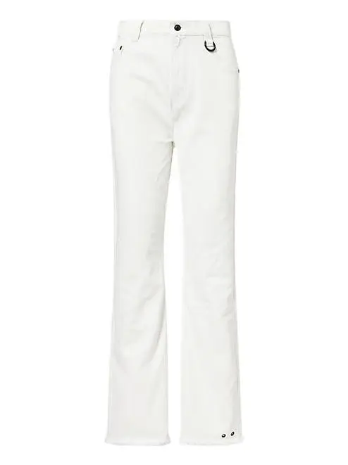 TEAM WANG DESIGN Acceptance Flare Denim Jeans - White