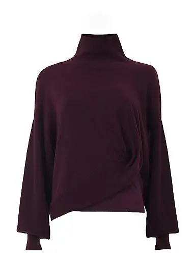 LEEM Knotted-hem Wool-blend Jumper - Pink