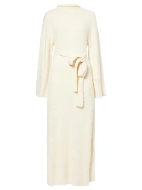 PRETTY LAVISH Brushed-knit Midi Dress - Cream