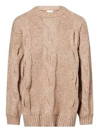 PRETTY LAVISH Atlantic Cable Knitted Jumper - Beige