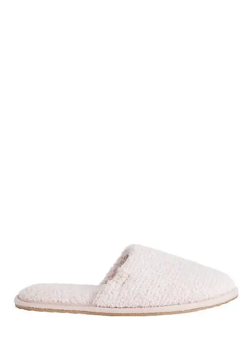 Barefoot Dreams Woven Slippers - Dusty Rose