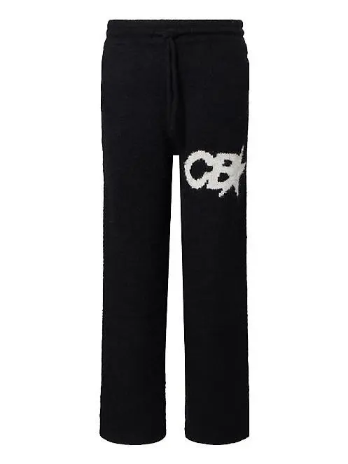 COLE BUXTON Star Logo Wool-blend Knitted Jogger - Black