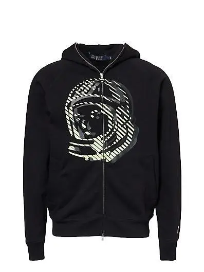 BILLIONAIRE BOYS CLUB Glow Astro Graphic-print Cotton Hoody - Black
