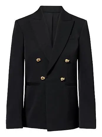 Bottega Veneta Knot Peak-lapels Wool Jacket - Black