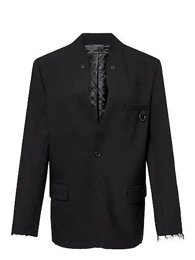TEAM WANG DESIGN Acceptance Raw-trim Woven Jacket - Black