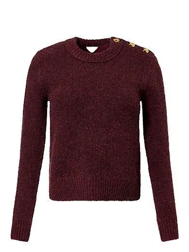 Bottega Veneta Bouclé Knitted Jumper - Oxblood Melange