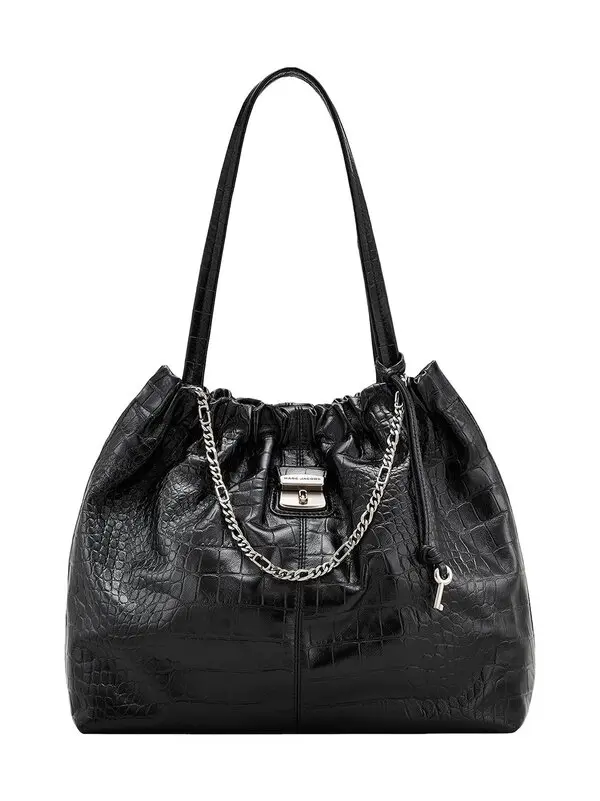 Marc Jacobs Croc Cristina Tote Bag - Black
