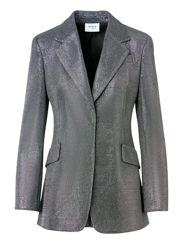 Akris Strass Embellished Boyfriend Blazer - Brushed Street