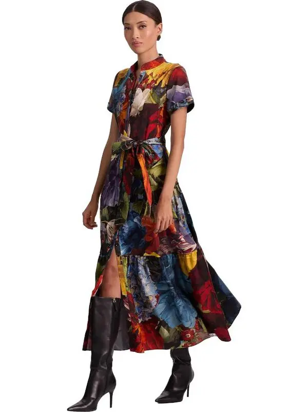 Alice + Olivia Lucy Midi Shirt Dress - Floral