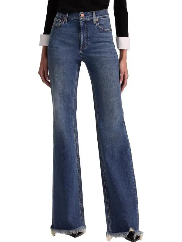 Alice + Olivia Delancey Bootcut Jean - Natural