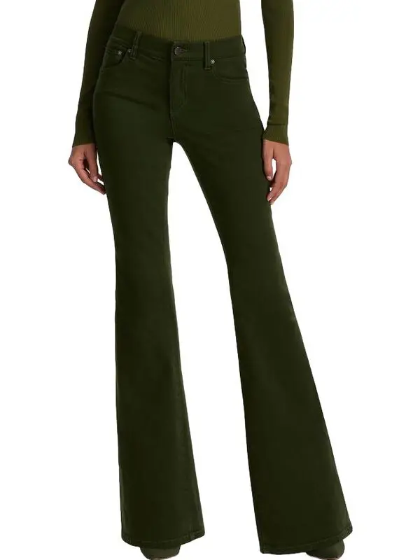 Alice + Olivia Roseline Flare Jean - Green