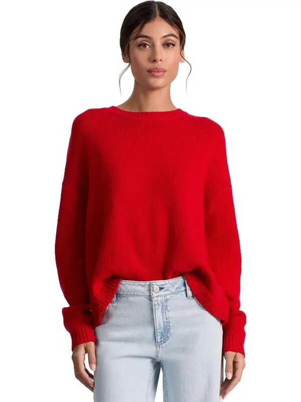 Alice + Olivia Ensley Crewneck Sweater - Denim