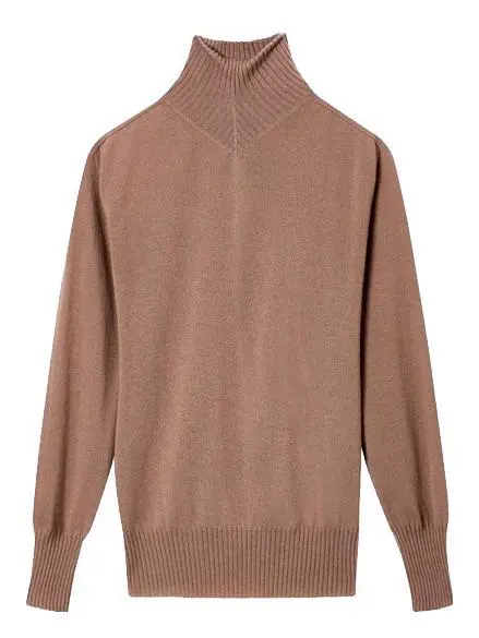 Giorgio Armani Neve Cashmere Mock-neck Jumper - Brown