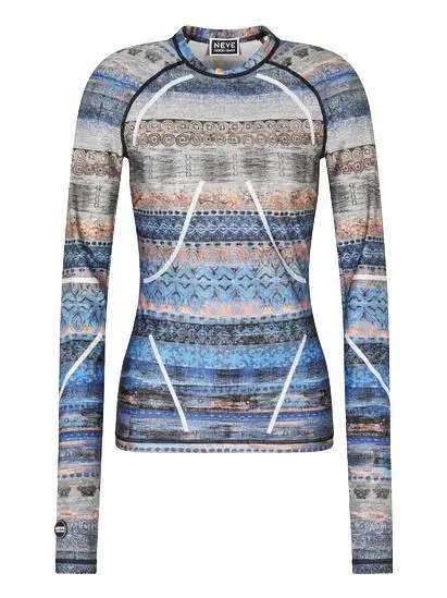 Giorgio Armani Neve Printed Jersey Crew-neck Jumper - Blue