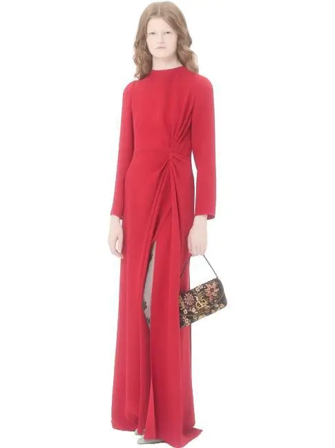 Valentino Garavani Long Cady Couture Dress - Natural
