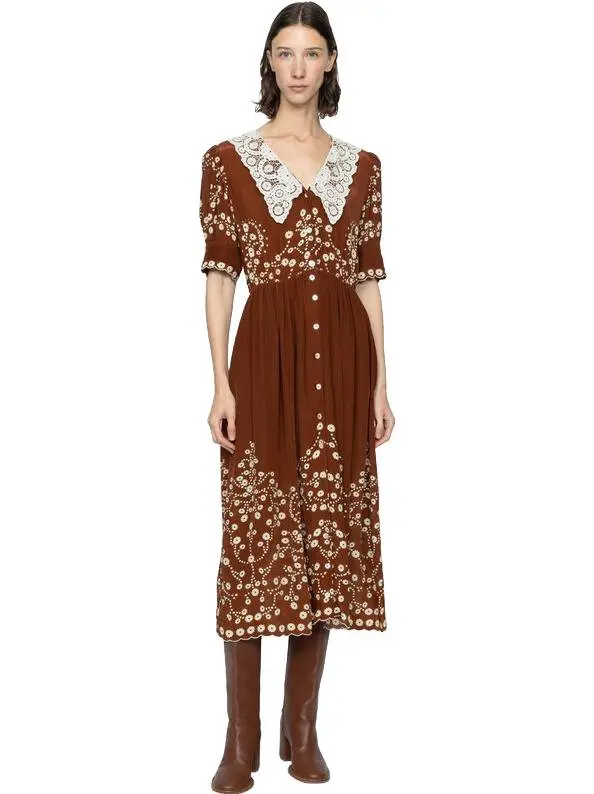 Sea Frances Midi Dress - Brown