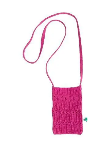 LOST PATTERN Cactus Crochet Crossbody Phone Bag - Fuchsia