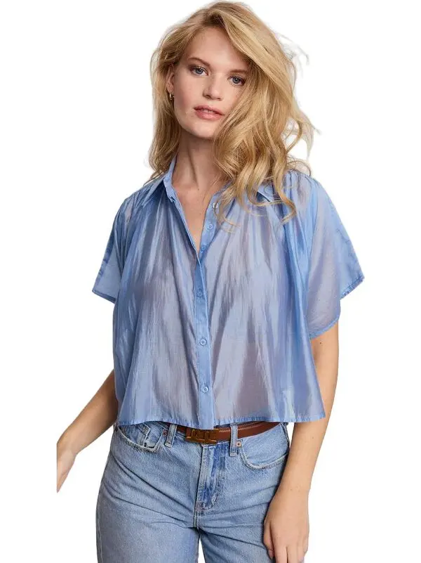 The Shirt By Rochelle Behrens The Hayden Shirt - Cornflower Blue