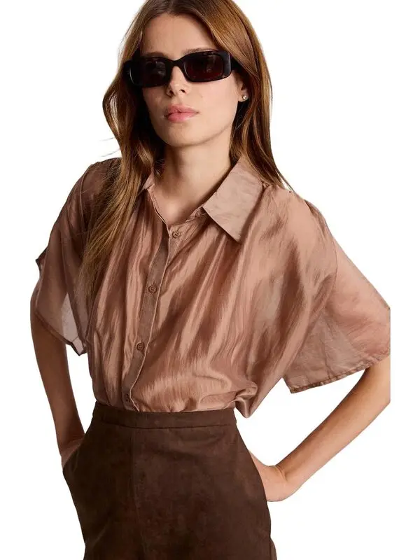 The Shirt By Rochelle Behrens The Hayden Shirt - Tan