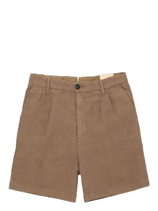 FORTELA Linen Pleated Shorts - Mou