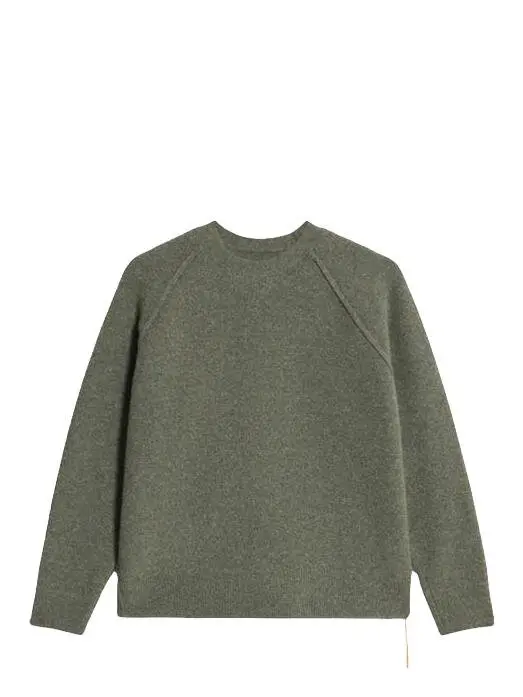 FORTELA Harvard Wool Raglan Sleeve Crewneck Knit - Army Green