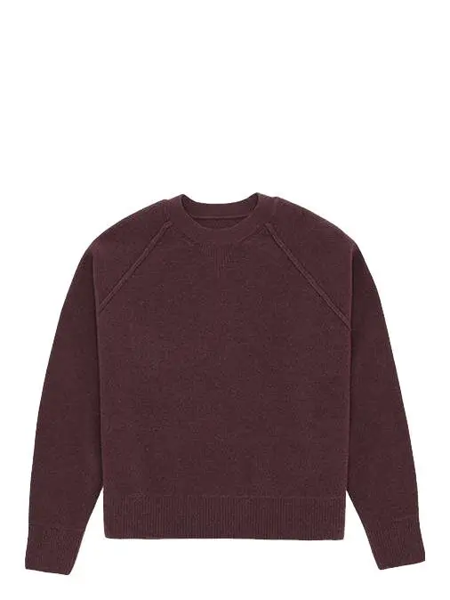 FORTELA Harvard Wool Raglan Sleeve Crewneck Knit - Burgundy